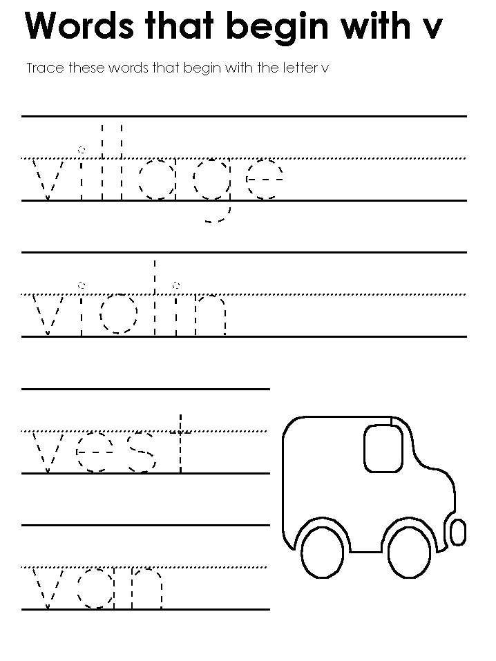 Gallery For Letter V Worksheets For Kindergarten