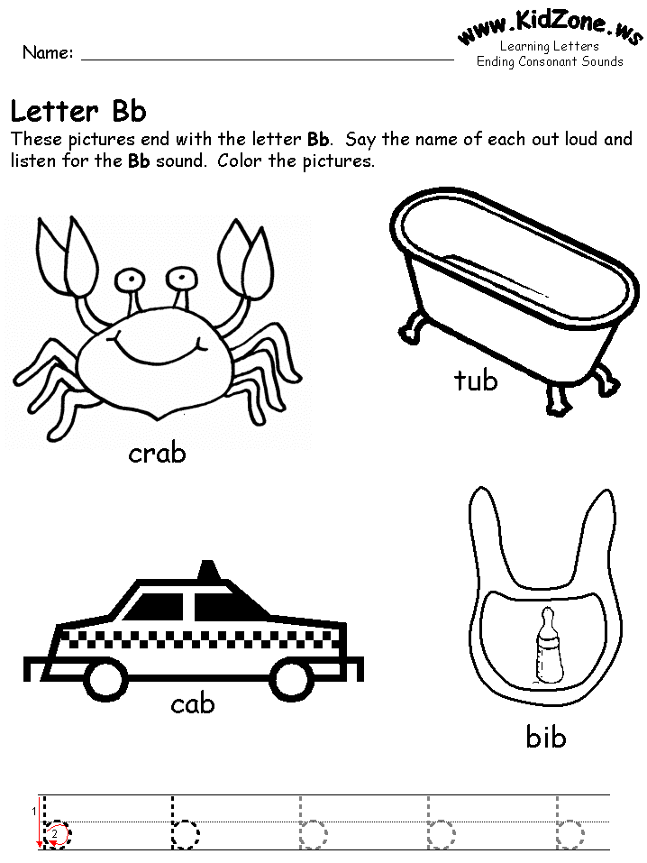 Ending Consonant Sound Worksheets Ending Consonant Sound Worksheets