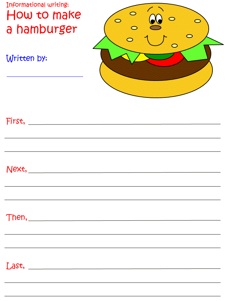 Printable Hamburger Writing Printable Word Searches