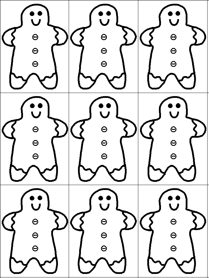 Gingerbread Man Activity Worksheet