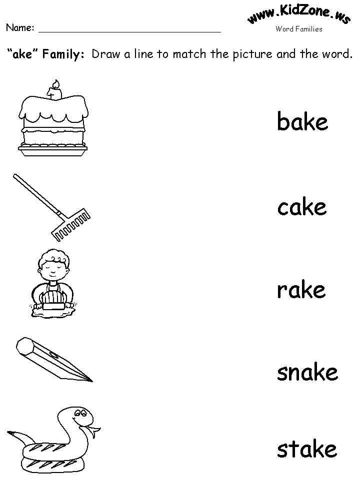 Free Printable Word Family Worksheets Free Printable Word Family Worksheets